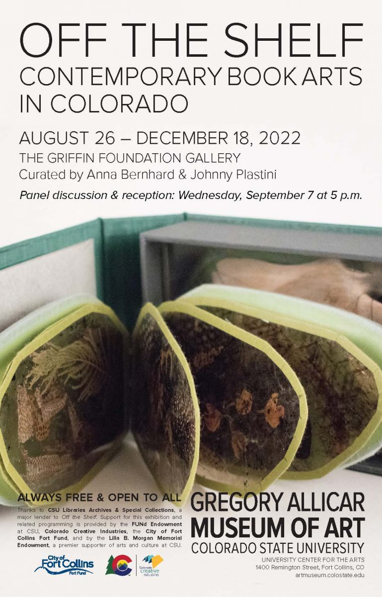 Flyer for Off the Shelf: Contemporary Book Arts in Colorado - Gregory ...